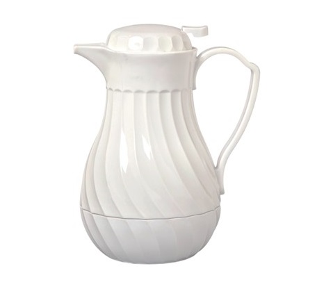 Swirl, White Coffee Pourer | AM PARTY RENTALS